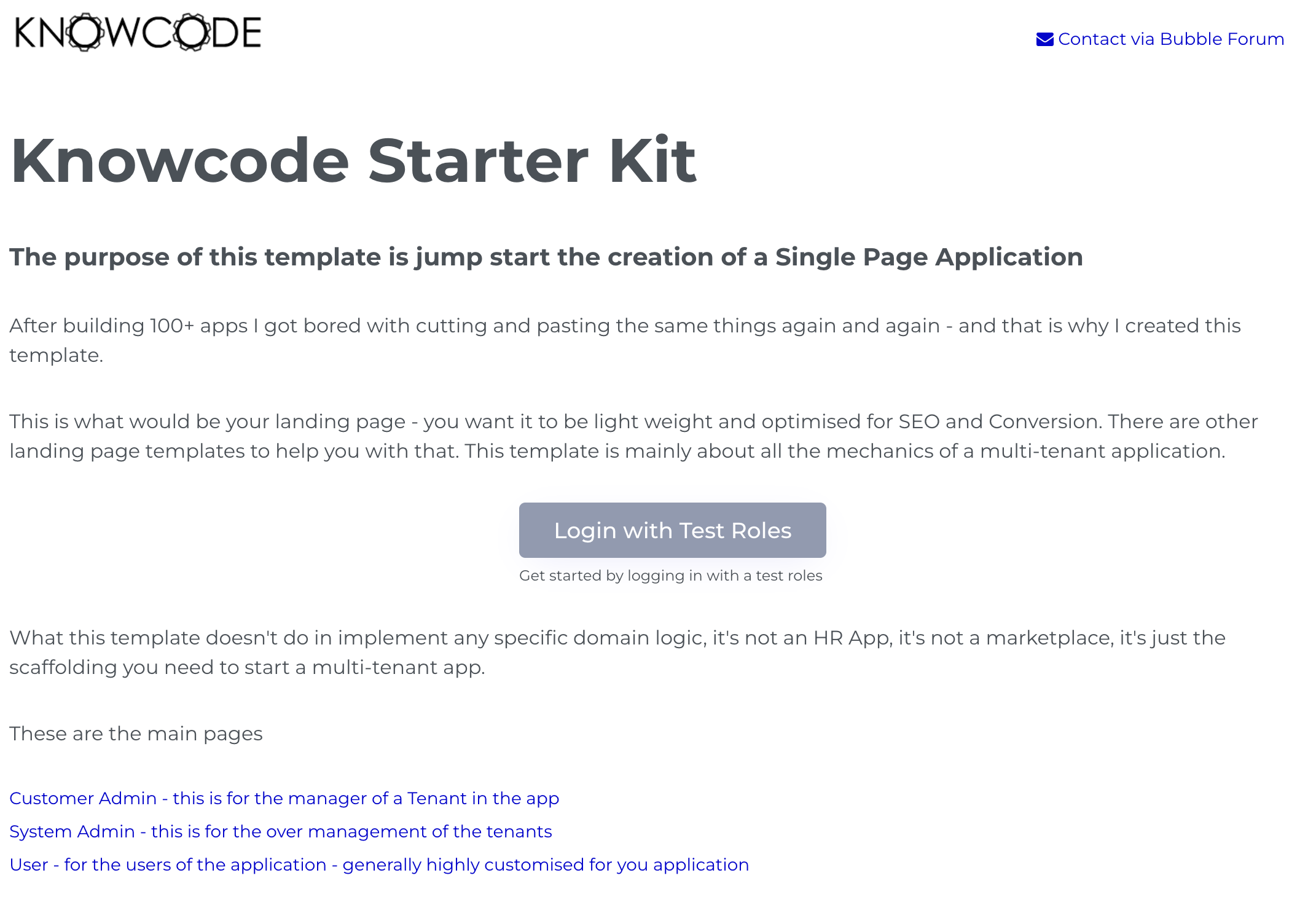 Knowcode-jumpstart-kit Template | Bubble